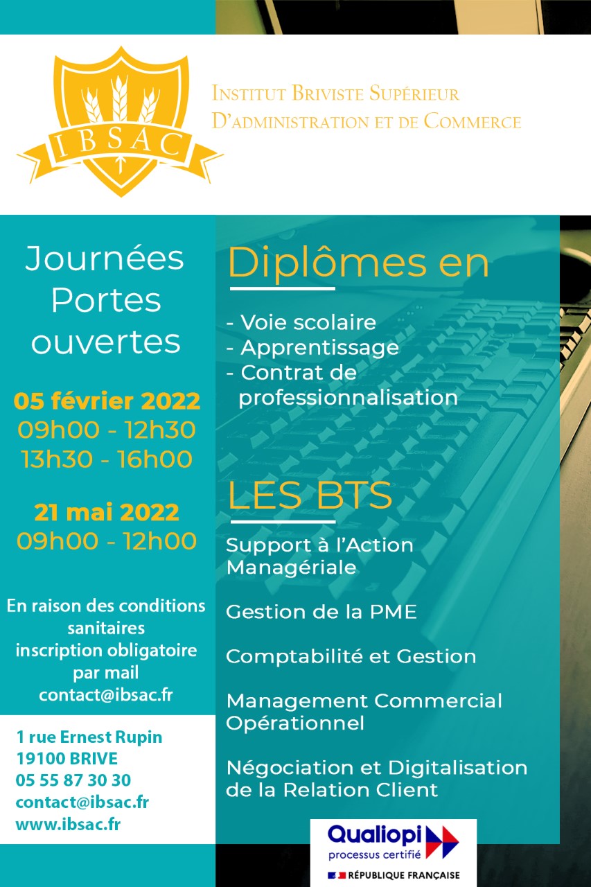 Journées Portes Ouvertes à l'IBSAC - Ibsac